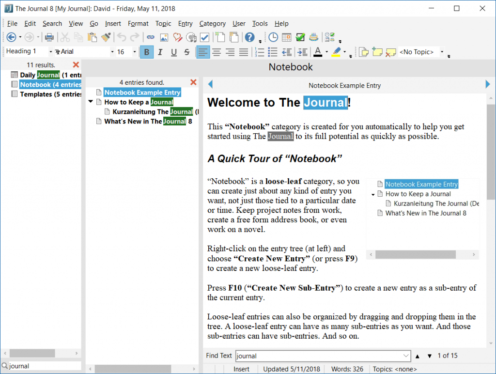 See What’s New in The Journal 8 – DavidRM Software's The Journal
