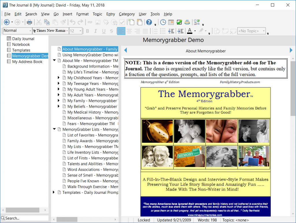 See The Journal in Action! – DavidRM Software's The Journal